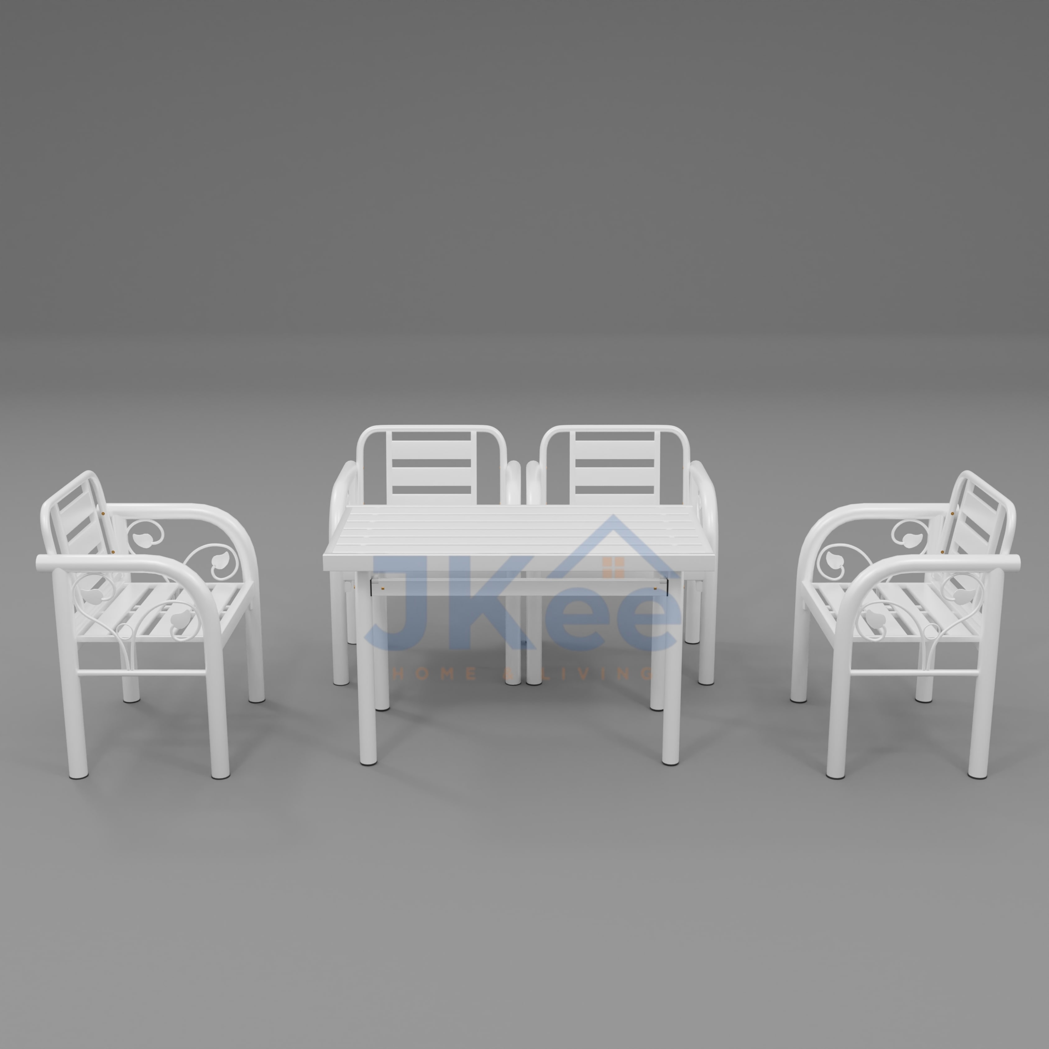 (SET) Set Kerusi Laman JKEE 4x Single Bench + Meja Panjang 4ft / Set ...