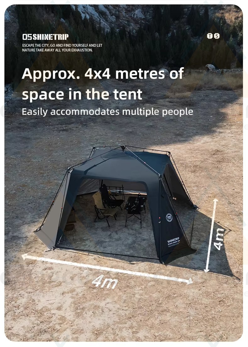 ShineTrip 05 Series Automatic Dome Shelter Large Canopy Flysheet A502 ...