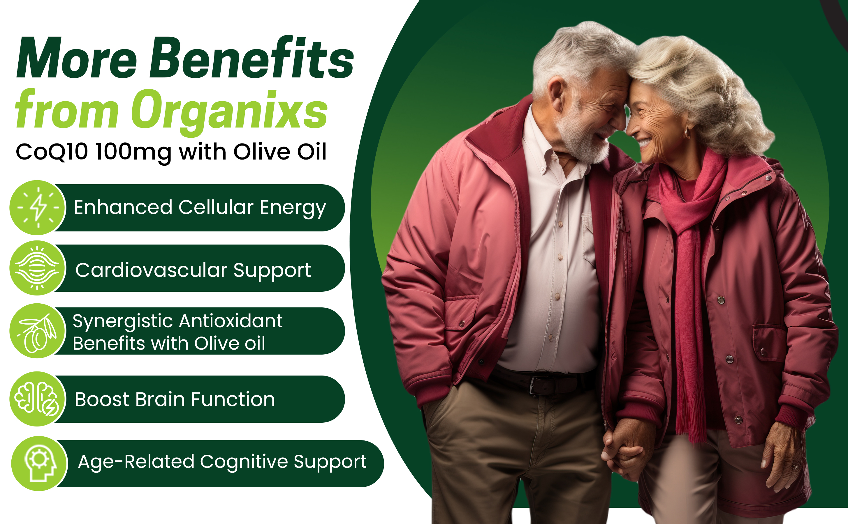 Organixs Heart & Joint Health CoQ10 100mg - 30 Liquid Cap's [Exp: 03/27 ...