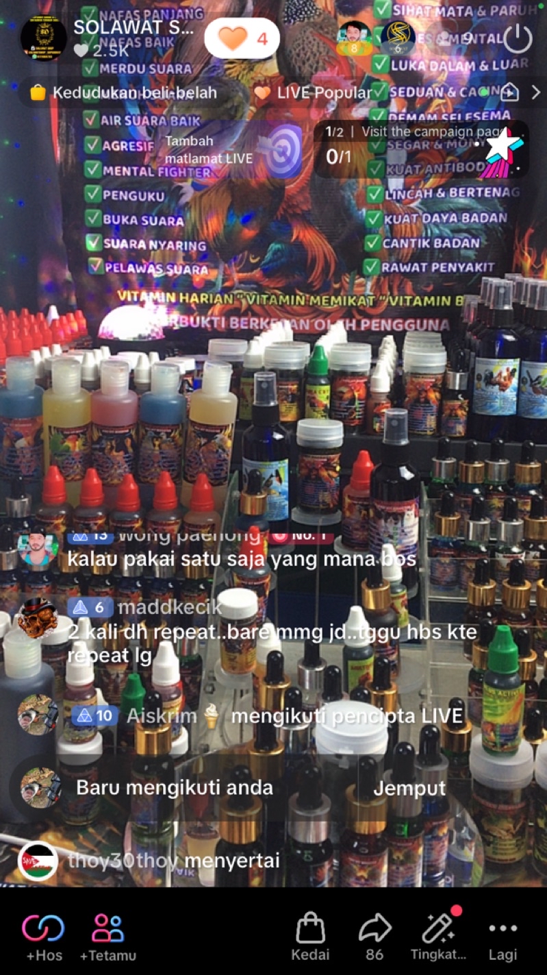 Vitamin suplemen ayam hutan ayam fighter ayam serama pro vit booster ...