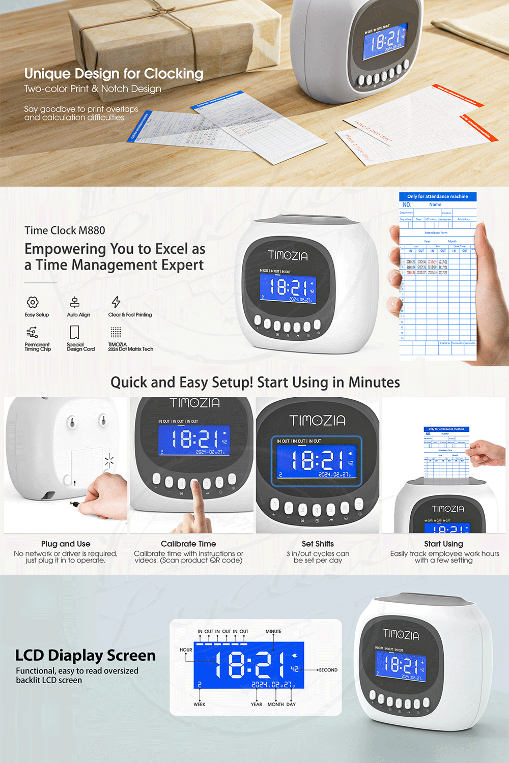 attendance machine mesin punch card punch machine Office School ...