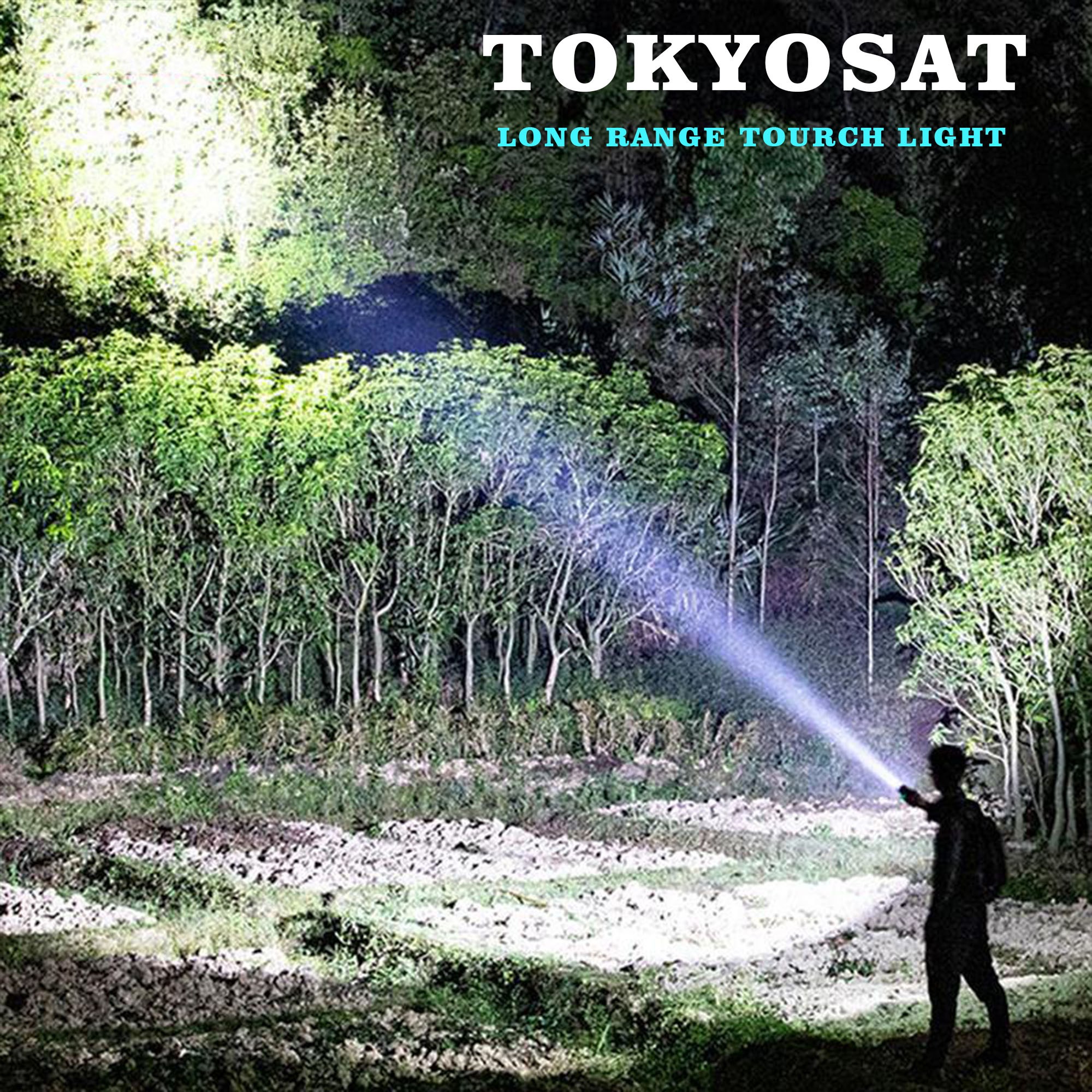 TOKYOSAT RECHARGEABLE LED TORCHLIGHT HAEVY DUTY FLASHLIGHT ...