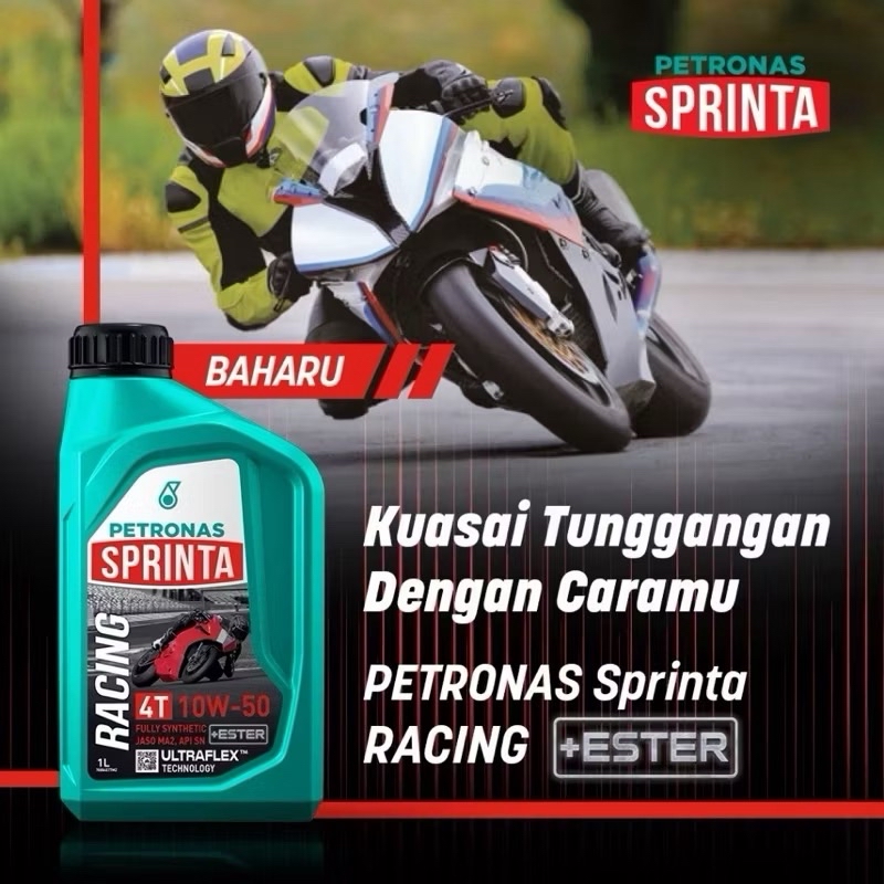 PETRONAS MOTORCYCLE OIL RACING SPRINTA 4T 2T ESTER PLUS MINYAK HITAM ...