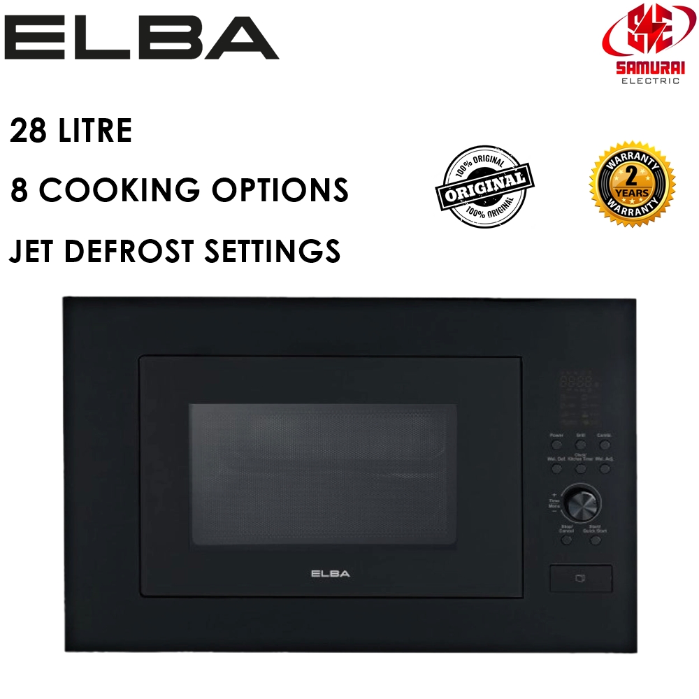 Elba Built-in Microwave Oven 28 Litre With 8 Cooking Options EMOQ2881BI ...