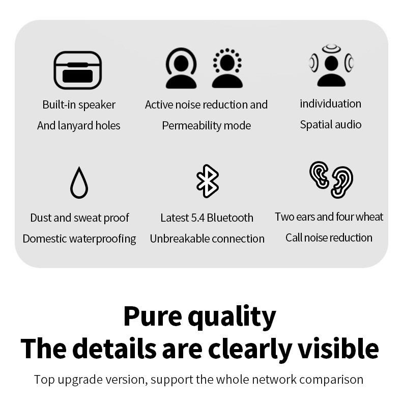 𝗡.𝗩.𝗫 9𝗣𝗥𝗢 ANC Bluetooth Smart Screen Wireless Earbud Earphone ear fone ...