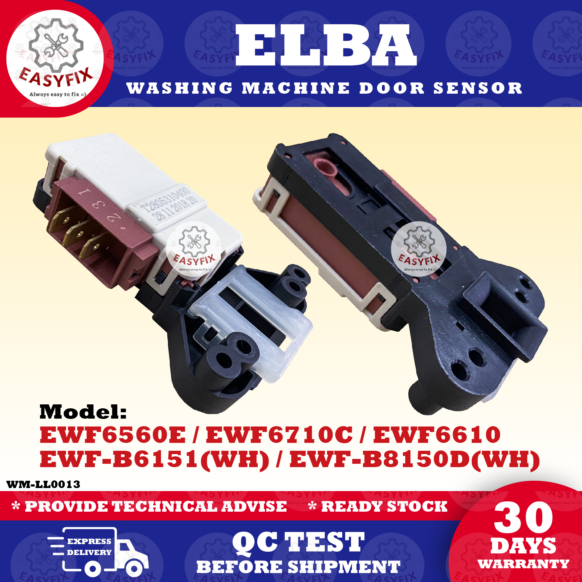 EWF6560E / EWF6710C / EWF6610 / EWF-B6151(WH) / EWF-B8150D(WH) ELBA WASHING MACHINE DOOR SWITCH ...