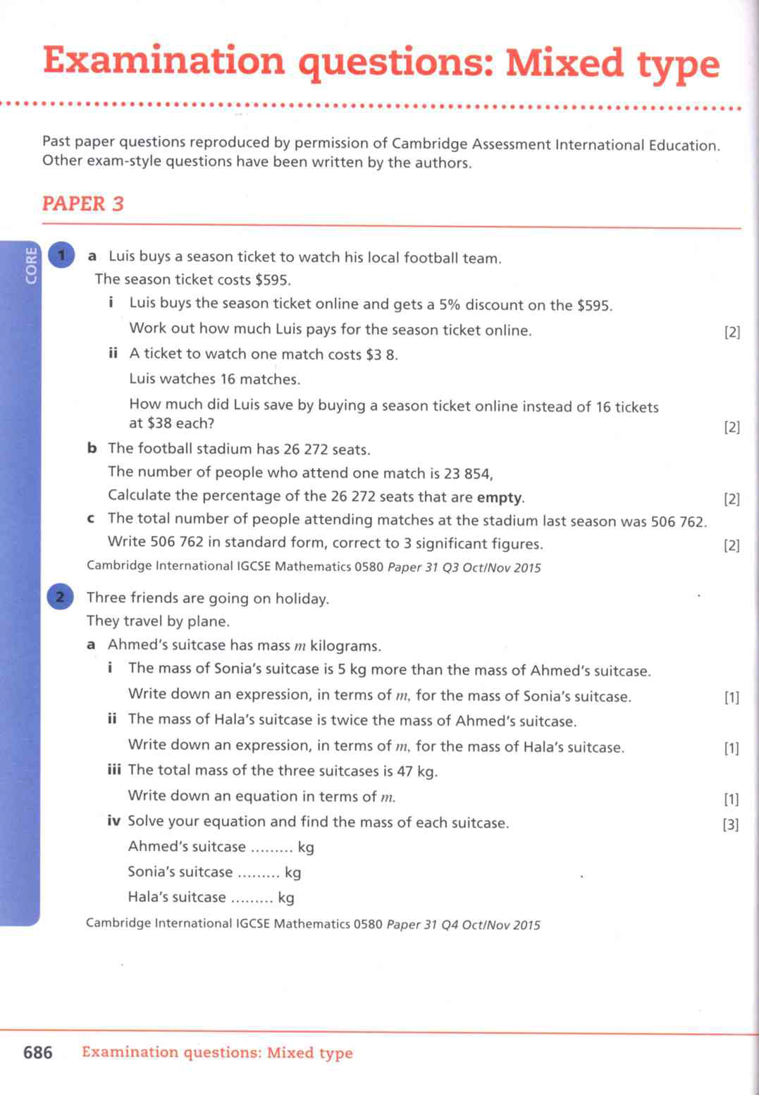 36.4 Collins: IGCSE Mathematics Extended STUDENT BOOK + Answer Collins ...