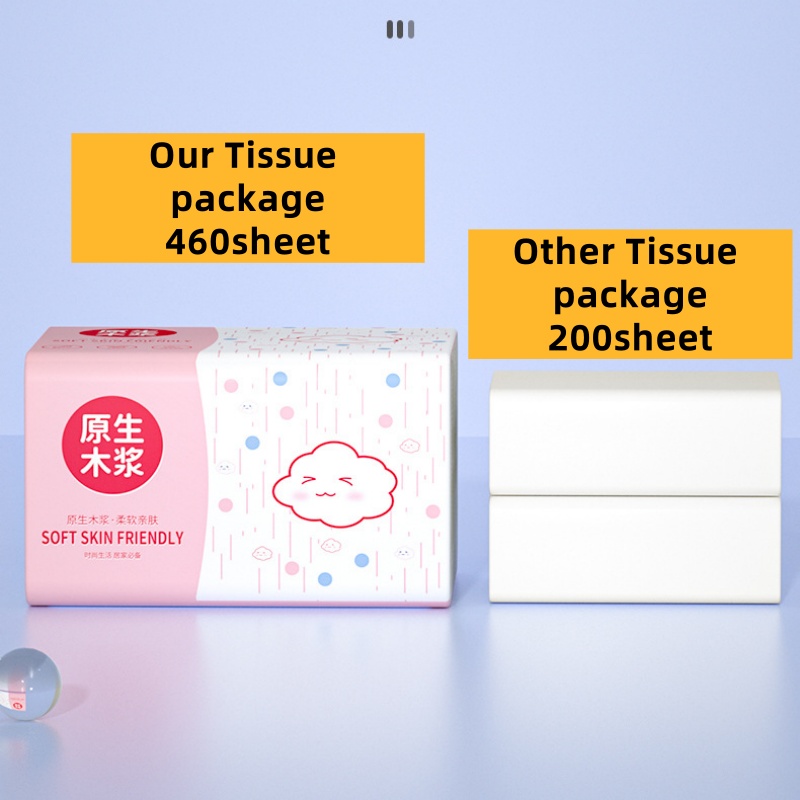 𝗝𝘀 𝗦𝗲𝗹𝗳𝗰𝗮𝗿𝗲 30 pack/ 1 boxes Soft Facial Tissue 5-Ply 460 Sheets Paper ...