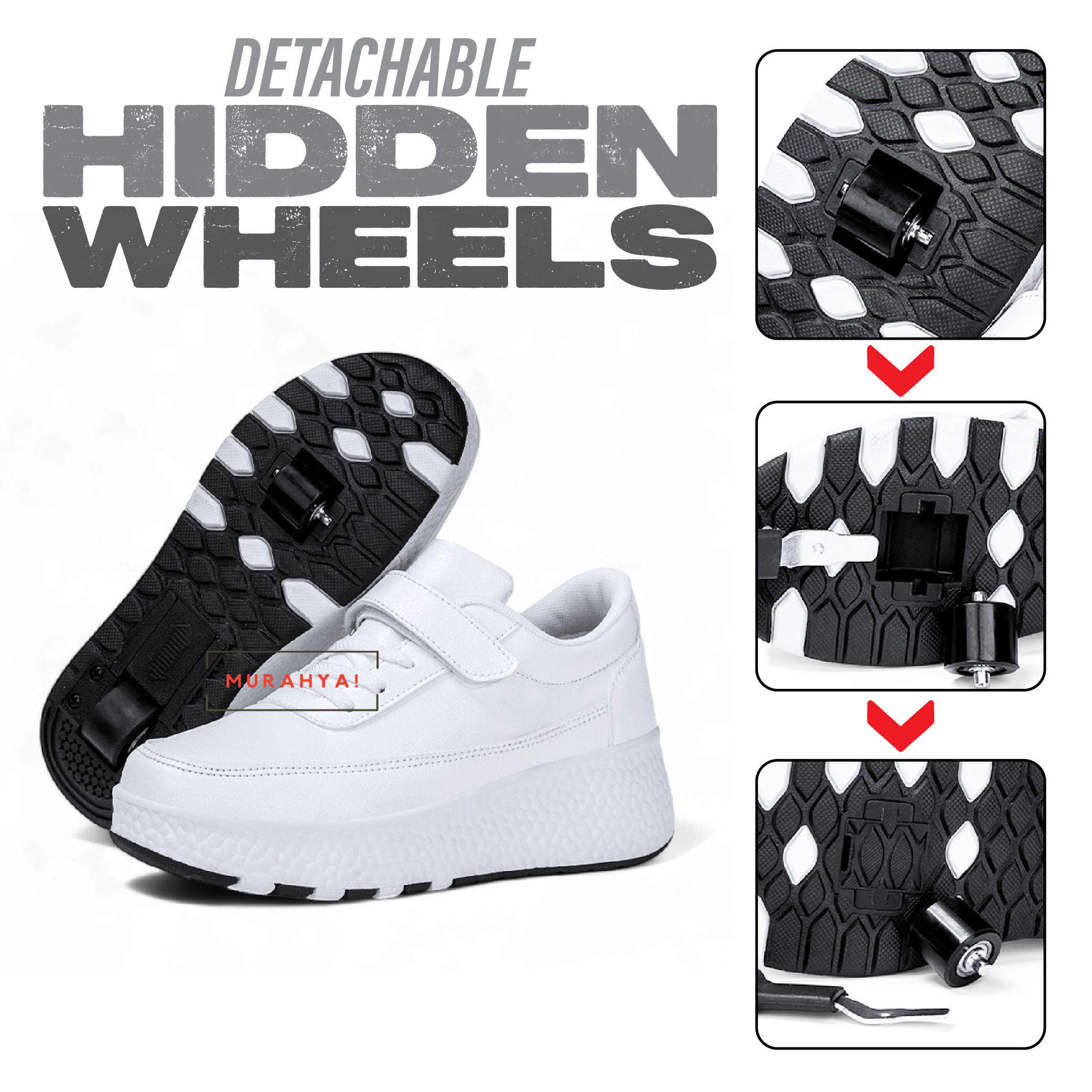 Roller Shoes Murah Kasut Ada Roda Kick Roller Skates Shoes Kasut Roda ...