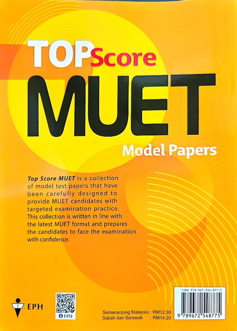 BUKU LATIHAN STPM - TOP SCORE MUET MODEL PAPERS (EPH) | Shopee Malaysia