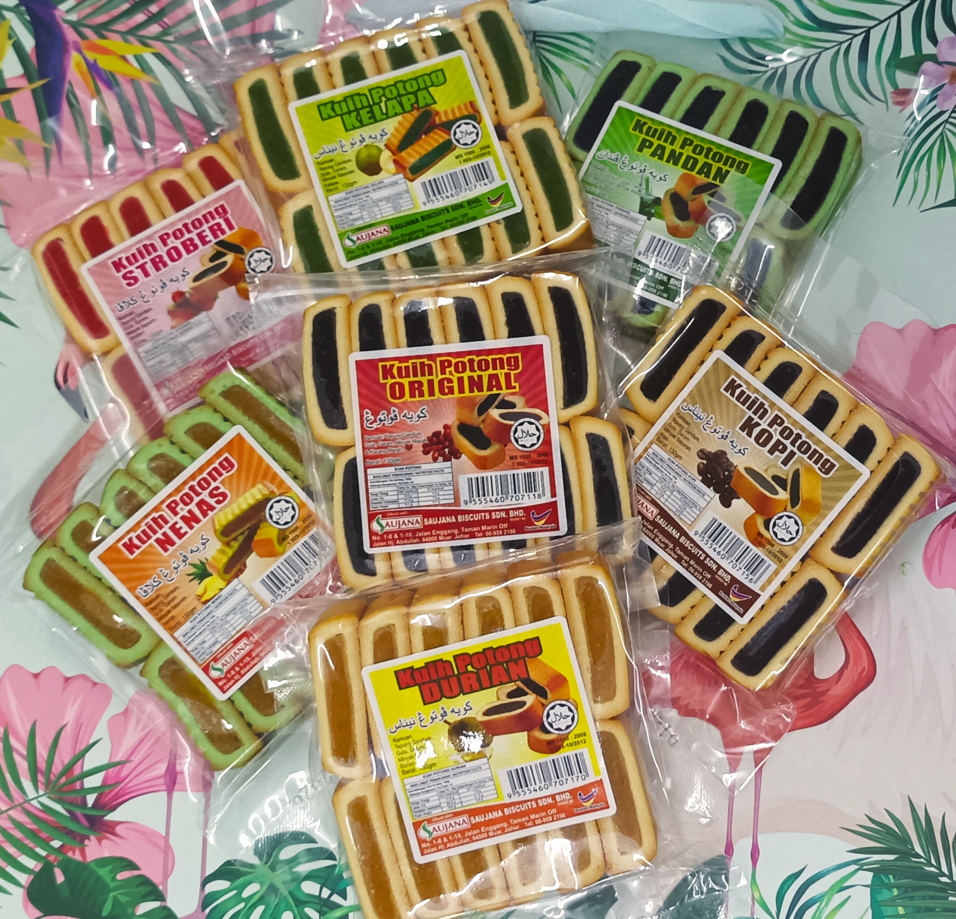 [Kuih Tradisional] Kuih Potong Kacang Merah/Pandan/Nenas/Kelapa/Kopi ...