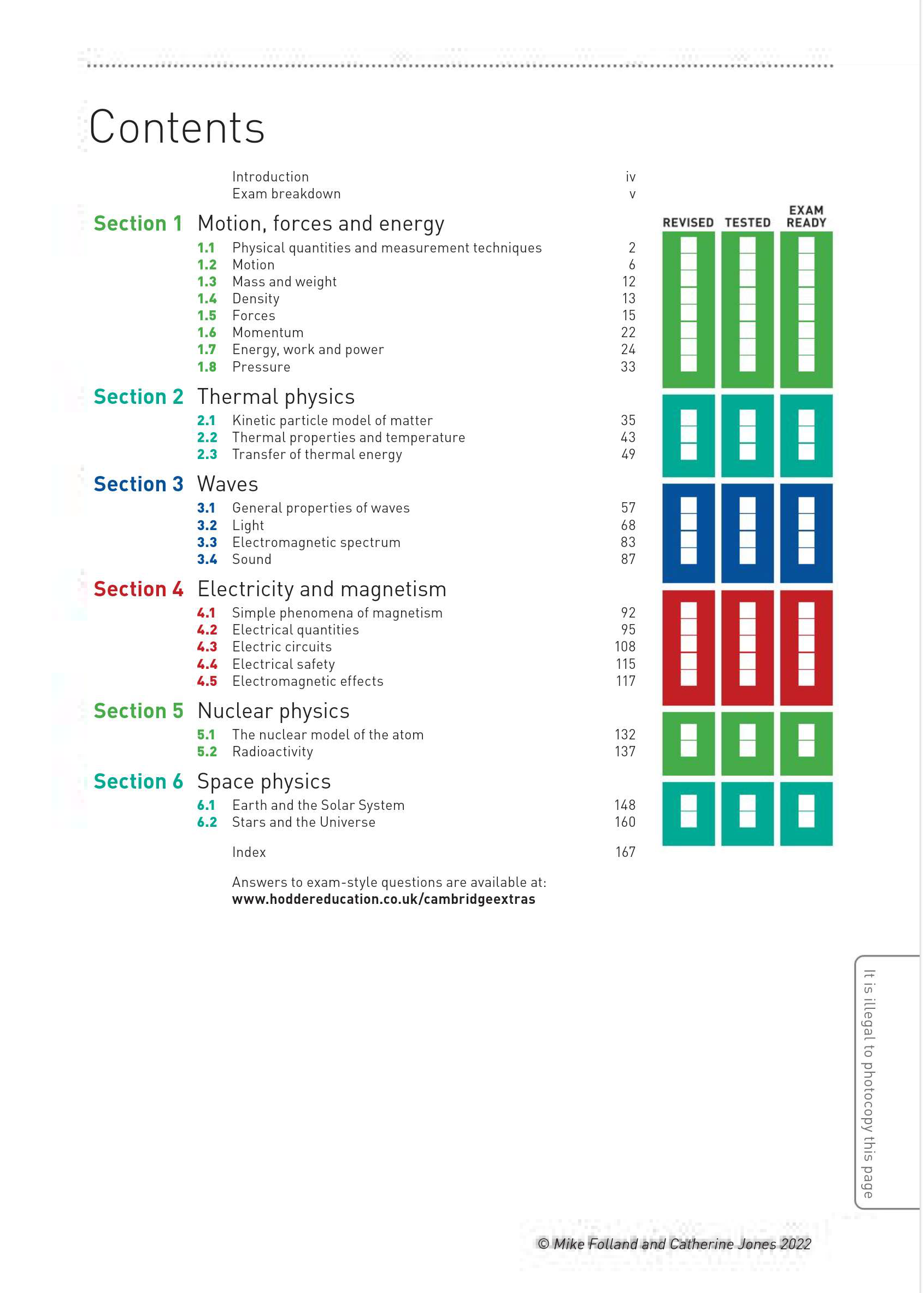 39.8 HODDER Cambridge IGCSE PHYSICS STUDY AND REVISION GUIDE + Answer IGCSE Physics Revision ...