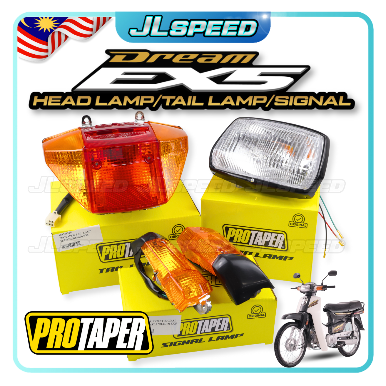 PROTAPER EX5 DREAM Head Lamp / Tail Lamp/ Front Signal Standard Lampu ...