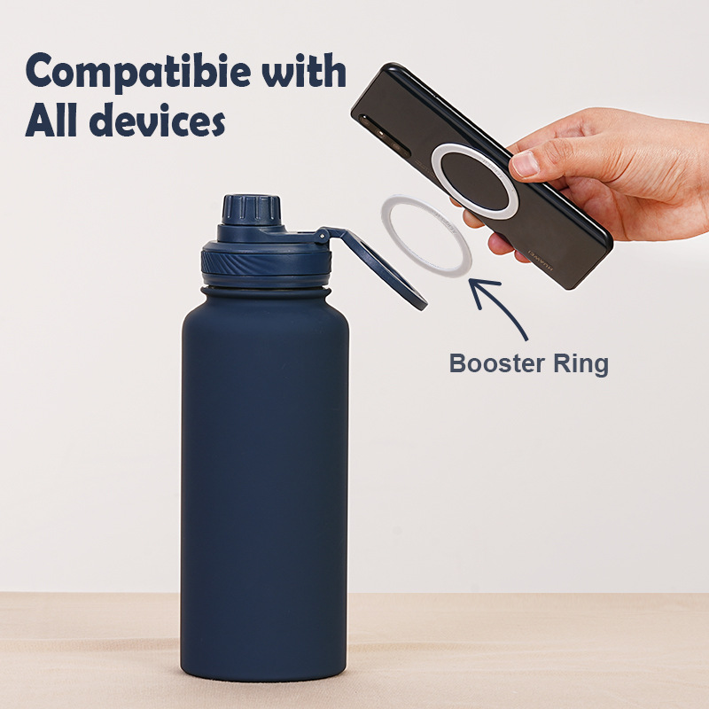 SUS 304 Stainless Steel Water Drinking Bottle With Straw Handle Sport ...