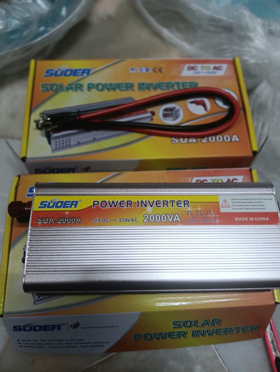 12V 2000W USB CAR POWER INVERTER DC TO AC SOLAR SUOER SUA 2000A DC 12V ...