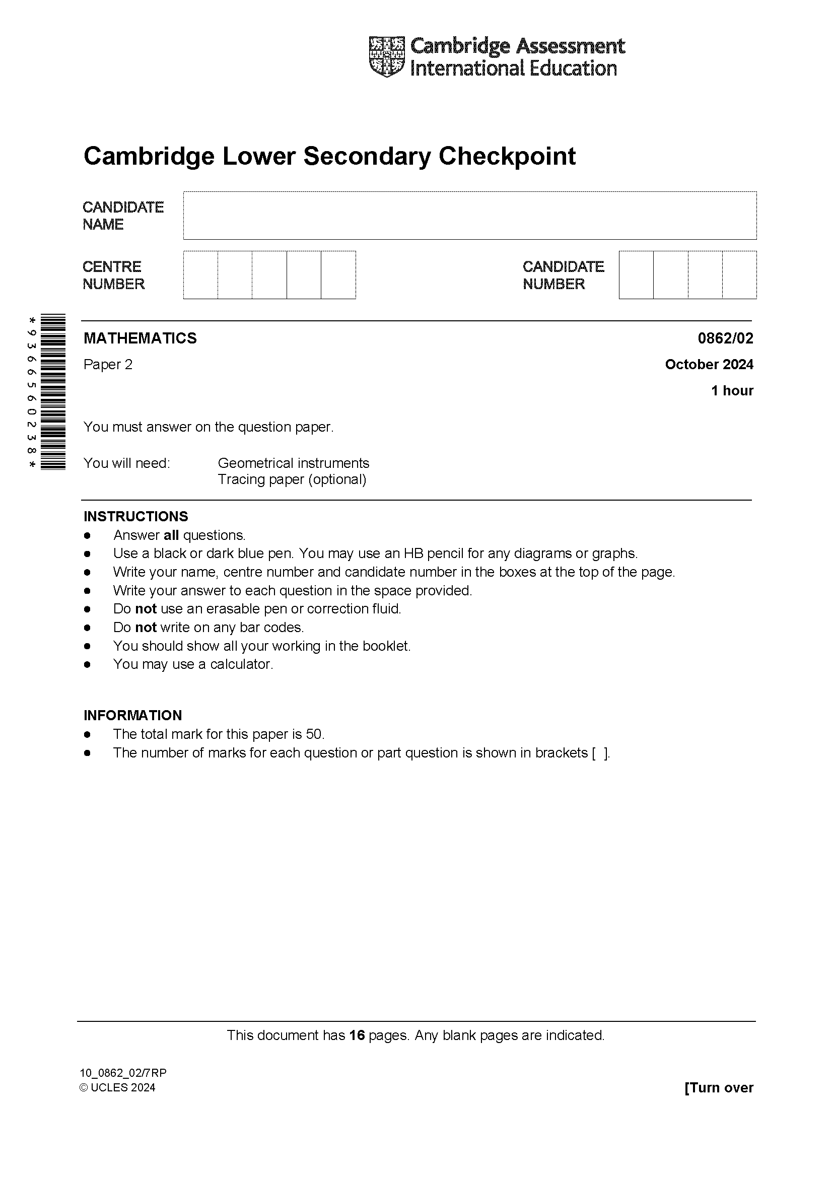 E4💯 NEW Cambridge Checkpoint + Answer Year 6 Primary Checkpoint | Lower ...