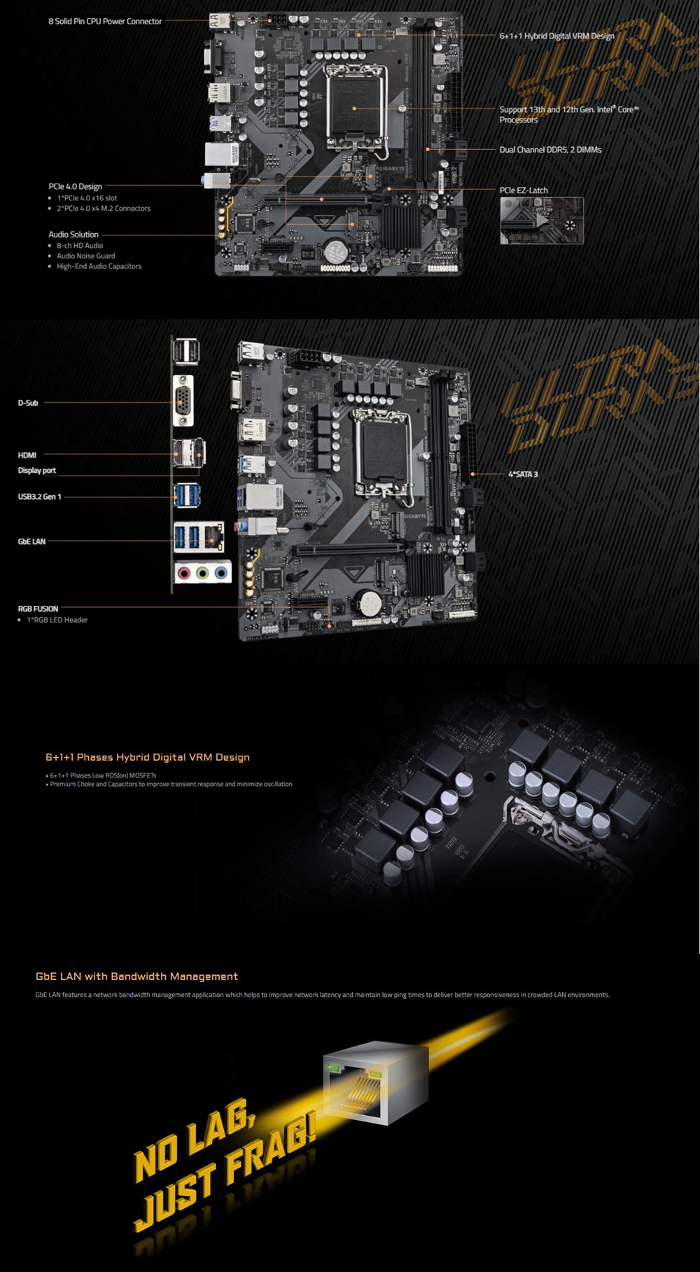 GIGABYTE Motherboard B760M E DDR5 INTEL B760 Chipset Motherboards ...