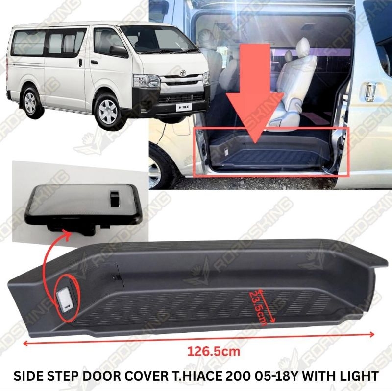 TOYOTA HIACE 200 2005-2018 SIDE DOOR SIDE PLATE DOOR SIDE STEP COVER ...