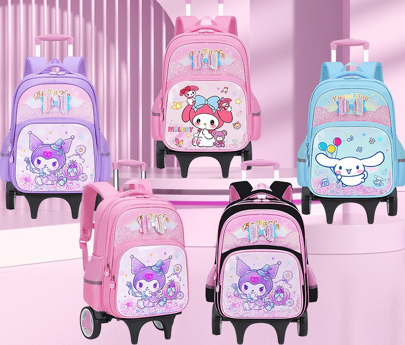 6 Wheels Cute KUROMI CINNAMOROLL MELODY Good Quality Trolley Luggage ...