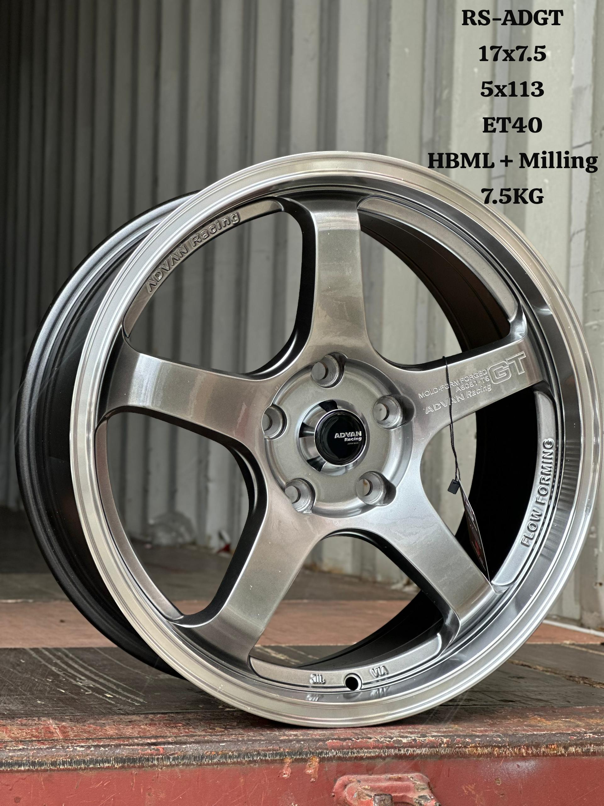 RS-ADGT Advan Racing Advan GT Flow Formed 17X7.5 4H100/5H113/5H100 ...