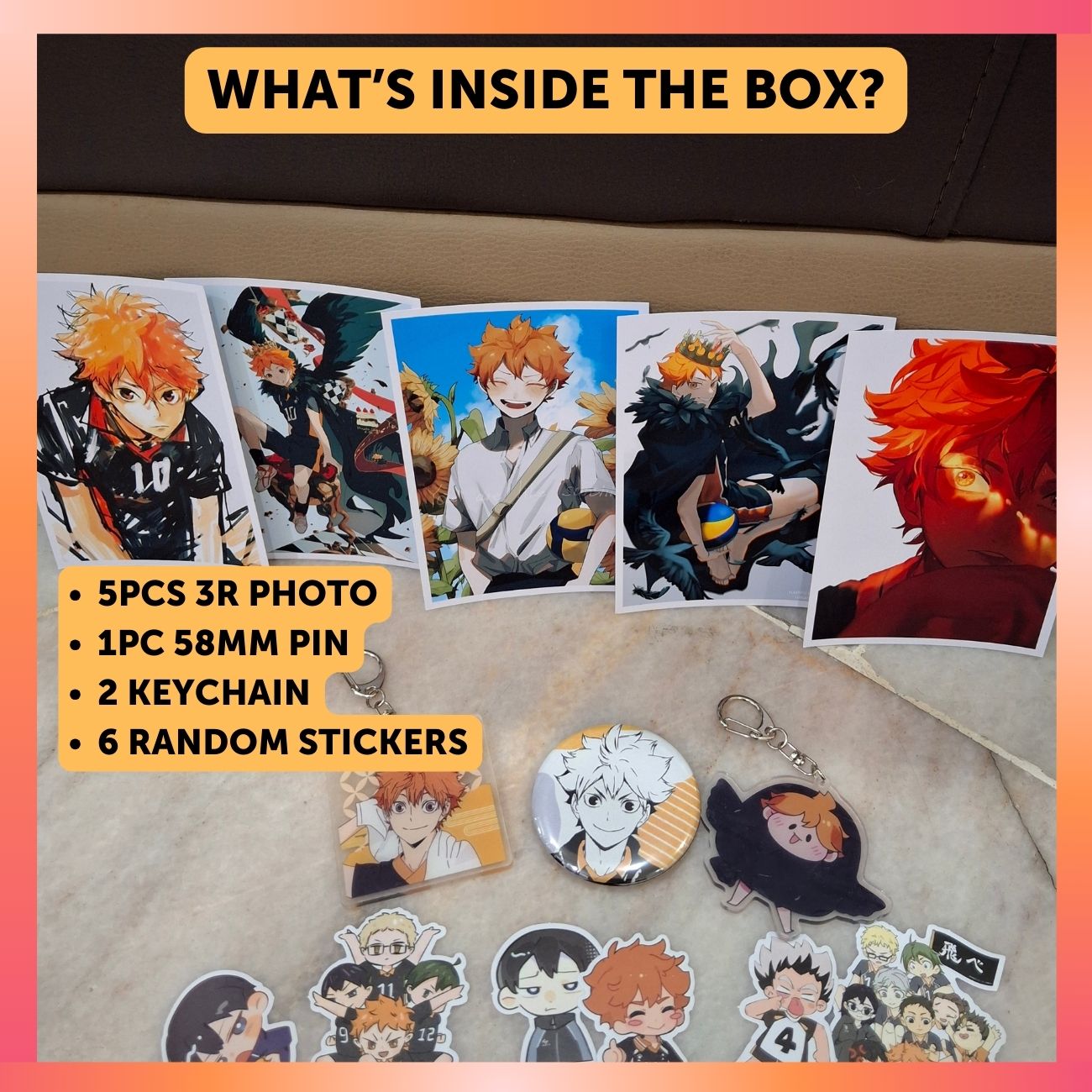 Haikyuu Gift Box Anime Haikyuu Keychain Anime Gift Box Haikyuu Sticker ...