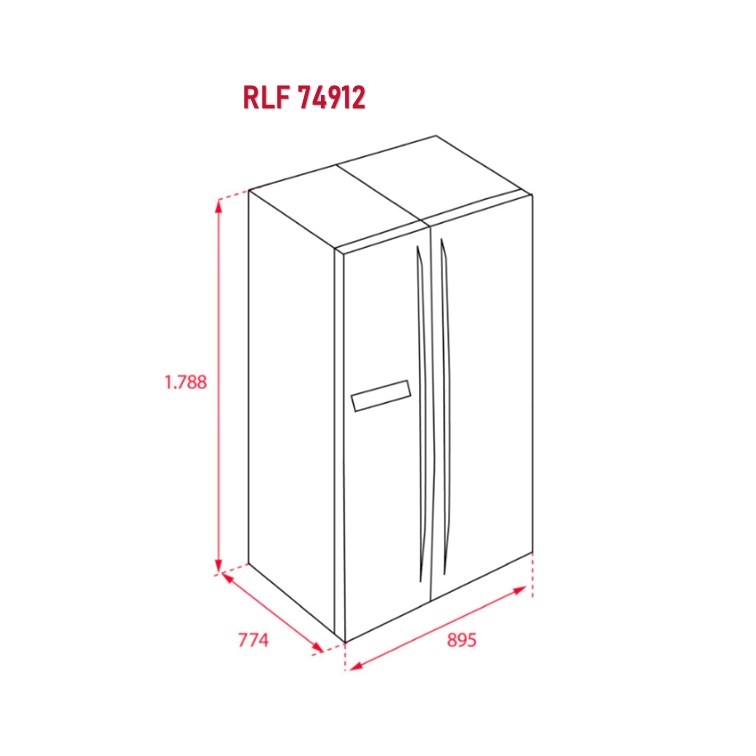 [NEW] TEKA Side by Side Refrigerator RLF 74912 SBS SILVER / No Frost ...