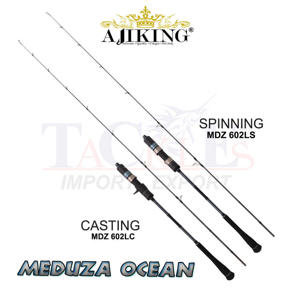 (6'0ft-6'3ft) FUJI TOP GUIDE Ajiking Meduza Ocean Jigging Rod Spinning ...