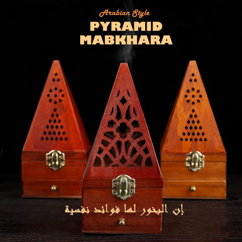 风水轩💦 4Set Mabkhara Murah Bukhoor PYRAMID WOODEN MABKHARA Incense Burne ...