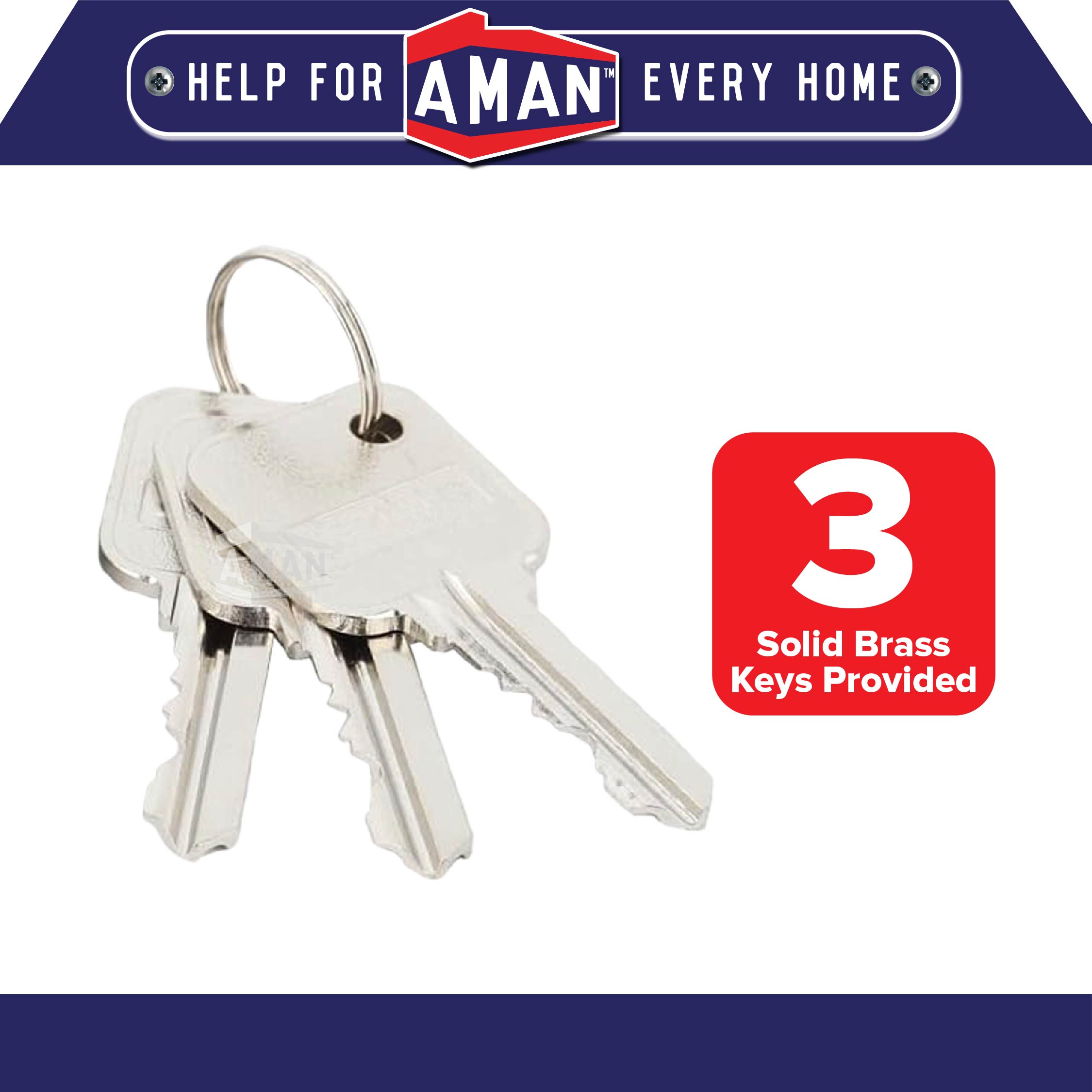 AMAN SUS 304 Stainless Steel Lever Euro Mortise Profile Key Cylinder ...