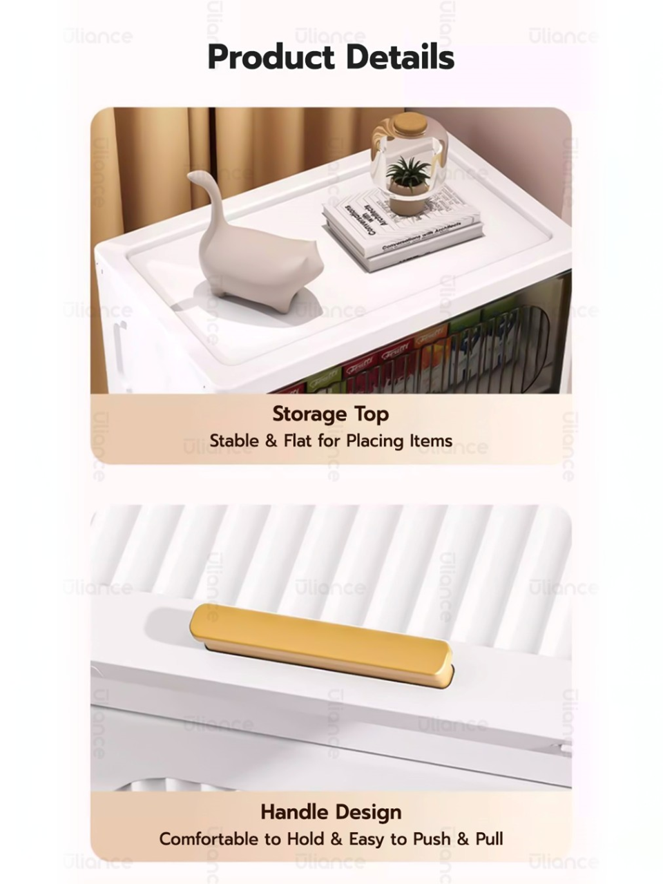 StaxHomedeco 32-70cm Durabox Cabinet Drawer Flip Top Storage Plastic ...