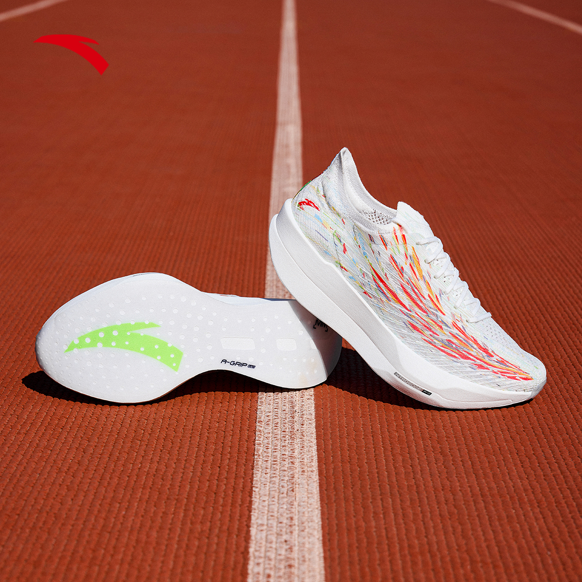 ANTA Men C202 G9 Carbon Plate Running Shoes 1125B5573-1 -White/Red ...