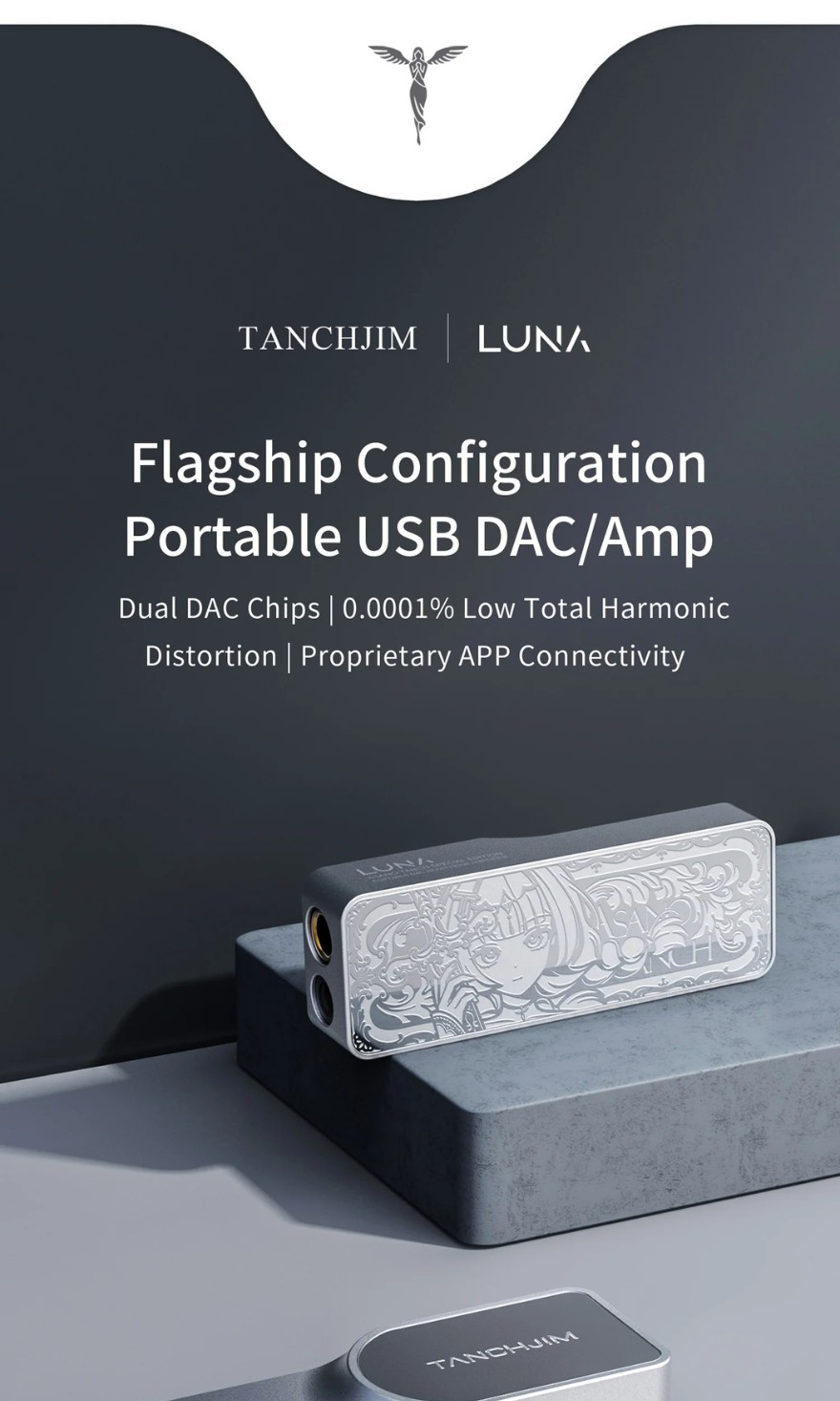 Tanchjim Luna, Portable DAC and Amplifier: with Flagship Dual CS43198 Chips Low Total Harmonic ...