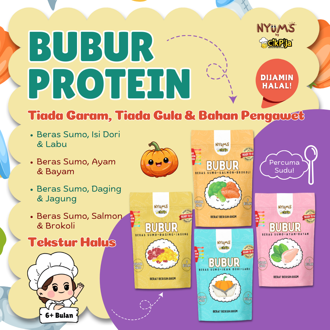 CIK PIJA BABY FOOD Ready To Eat Bubur Baby Makanan Bayi 6 7 8 9 10 ...