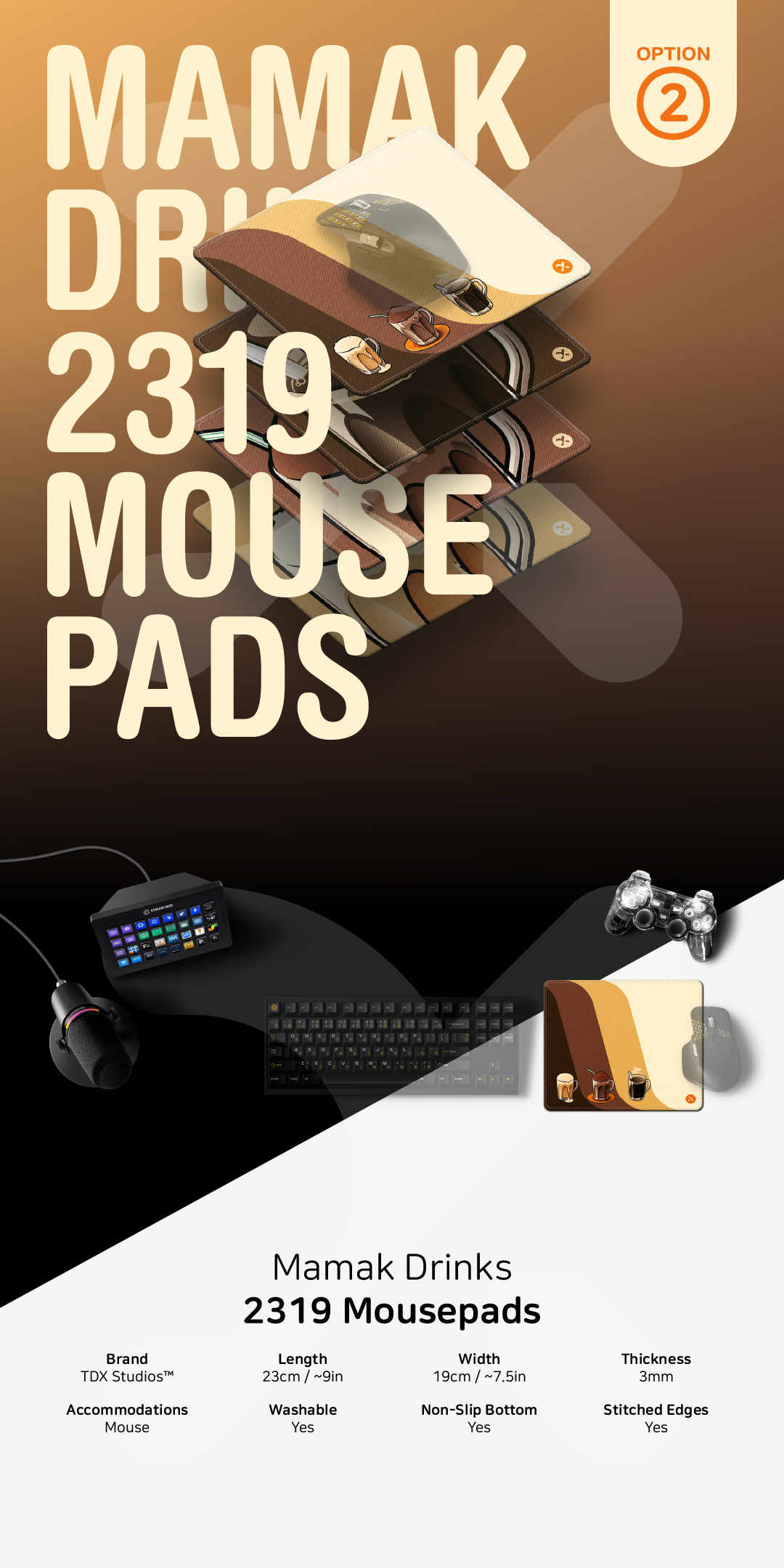 [2319 MOUSEPADS] Mamak Drinks OP2 | 23cm x 19cm Mousepad for Mouse 3mm ...