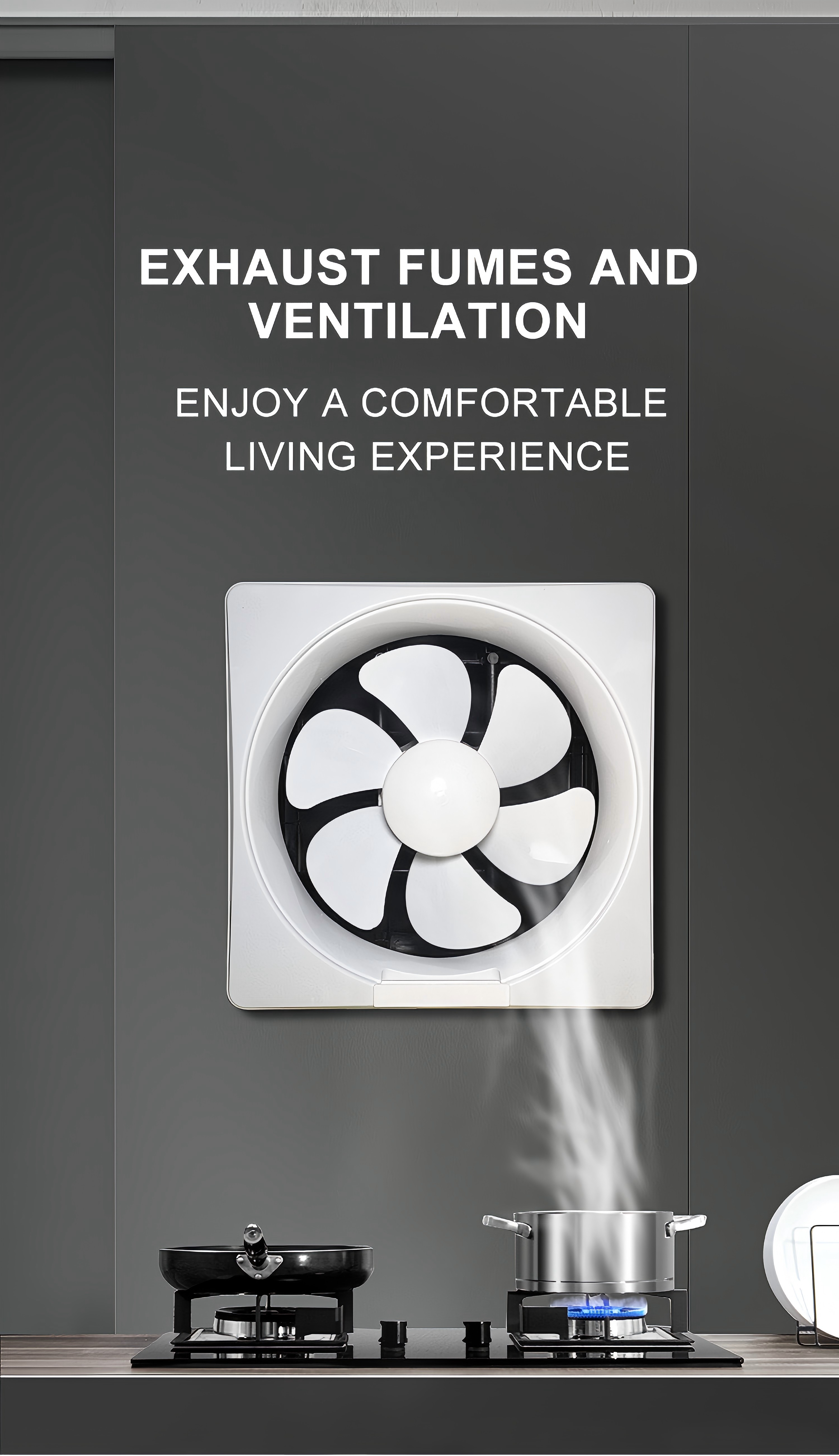 Exhaust Fan 6/8/10/12" – Powerful Suction, Louver Design Wall Mount ...