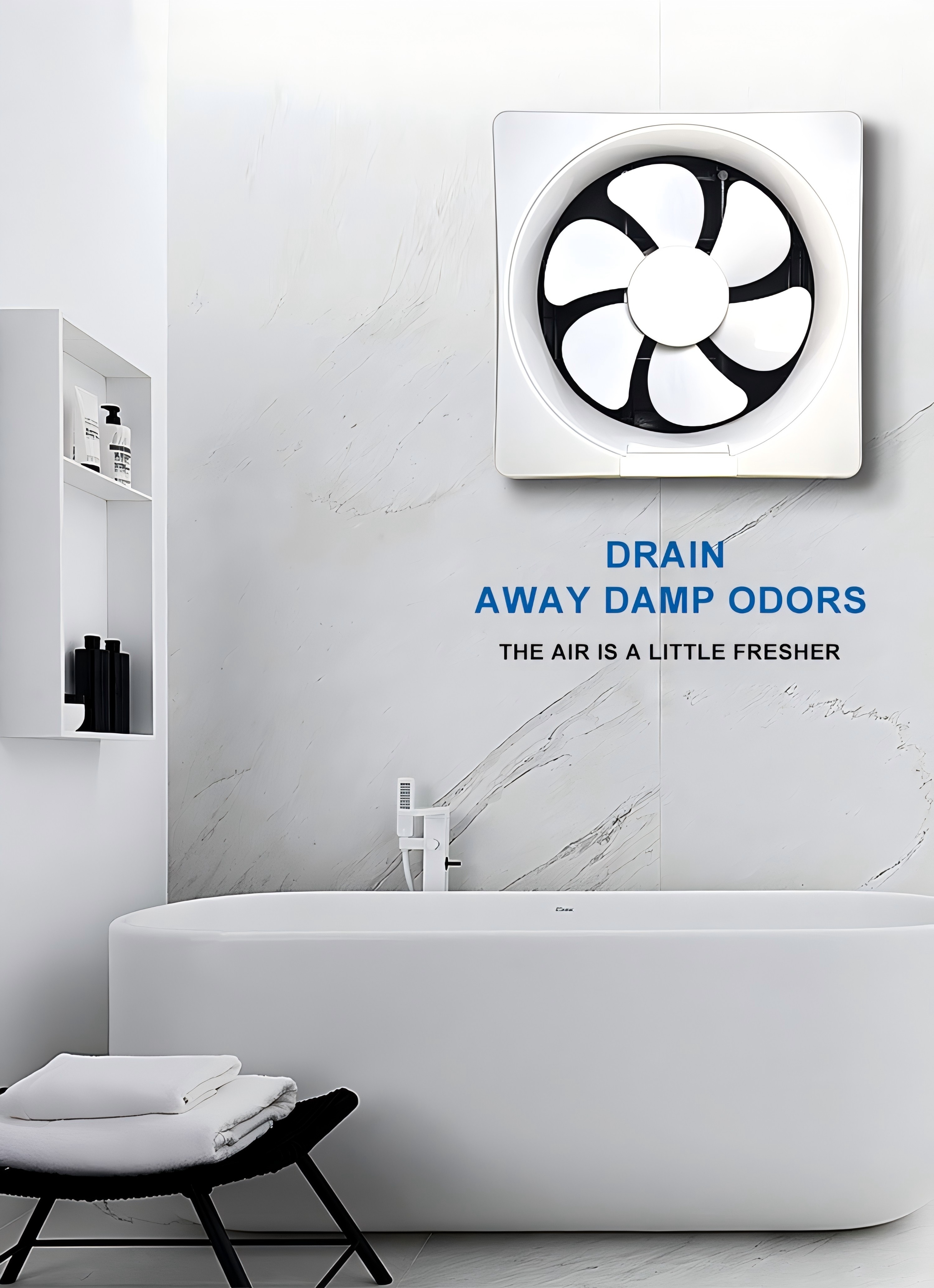 Exhaust Fan 6/8/10/12" – Powerful Suction, Louver Design Wall Mount ...
