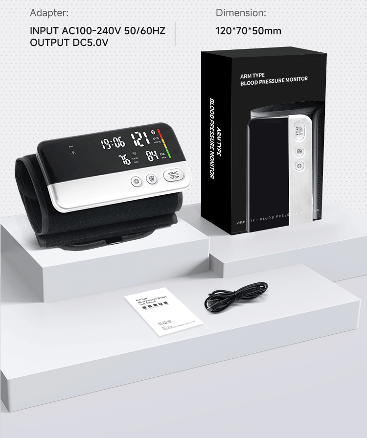 Lepu Medical Bluetooth Wireless APP Rechargeable Upper Arm Blood ...