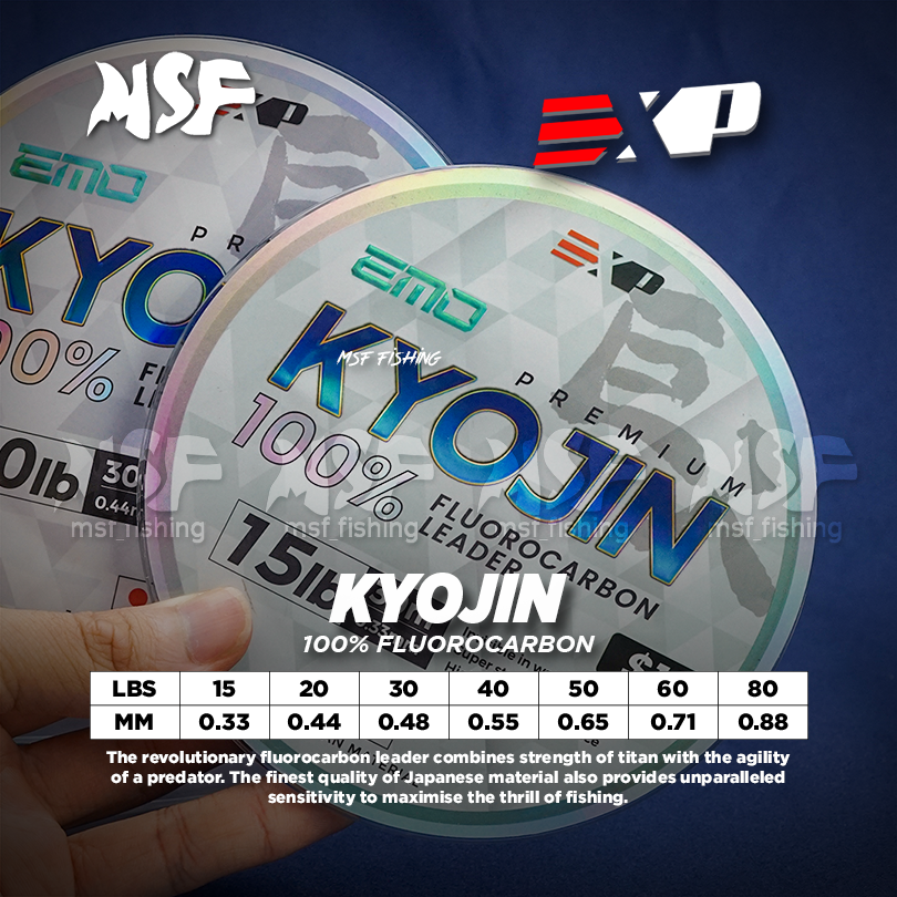 [MSF] EXP Vanguard & Kyojin Leader 100% Fluorocarbon Shock Leader Tali Hantu Tangsi Perambut FG ...
