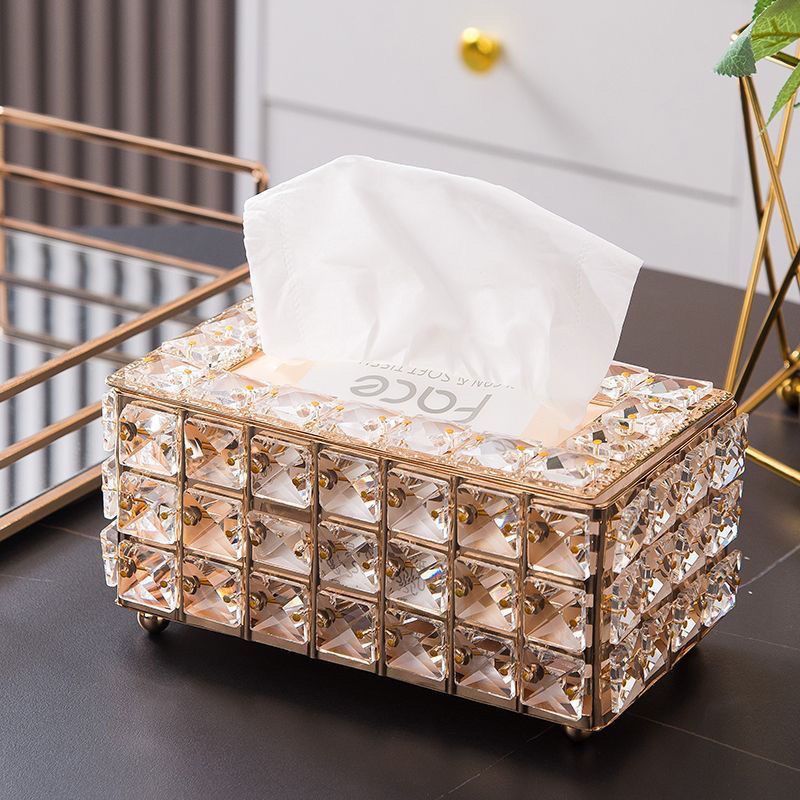 Gold Crystal Tissue Box Kotak Emas Tisu Emas Kotak Tisu Kristal Barang ...