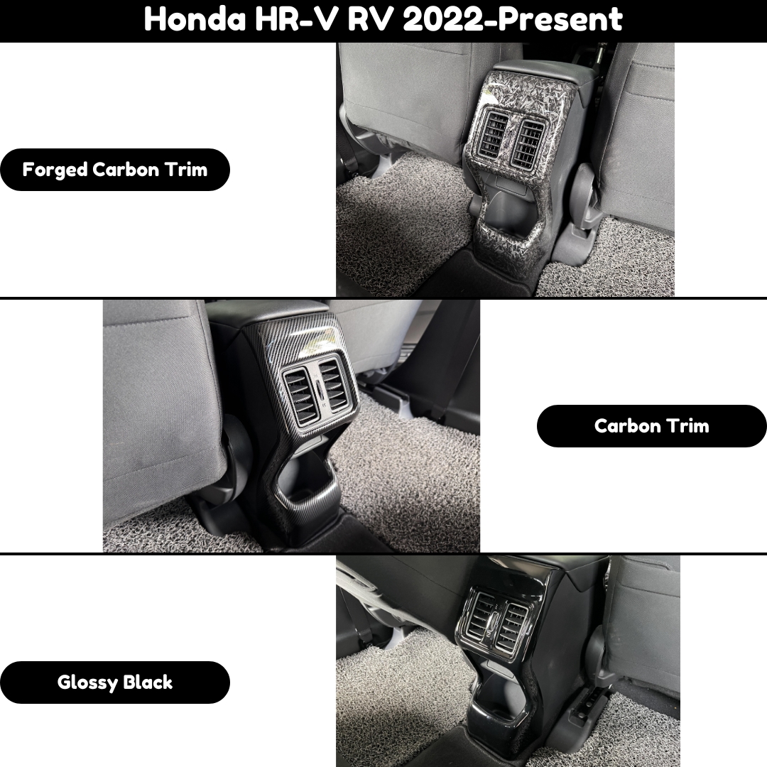 Honda HRV HR-V RV 2022-2025+ Forged Carbon Trim&Glossy Black Rear Air ...