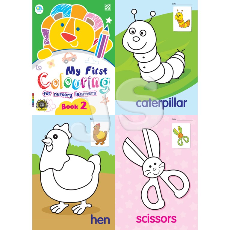 (SI)MY FIRST COLOURING FOR NURSERY LEARNERS: BOOK 1 & BOOK 2 ...