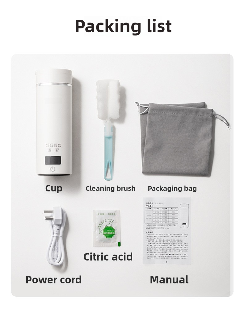 PortableTravel Mini Electric Kettle USB Dual Interface Intelligent ...