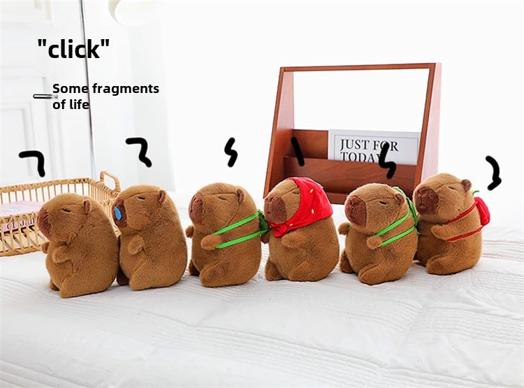 Patung Capybara Comel 20cm – Patung Lembut untuk Mesin Claw atau Hadiah ...