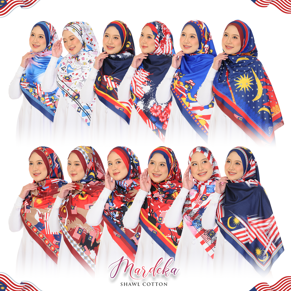 *Merdeka Arrival 2025* Merdeka Tudung Shawl Cotton by KM Fashion Square ...