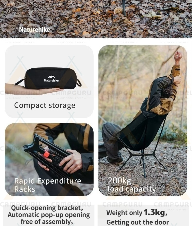 Naturehike Yamami YL01 Lightweight Chair Foldable Quick Open Camping ...