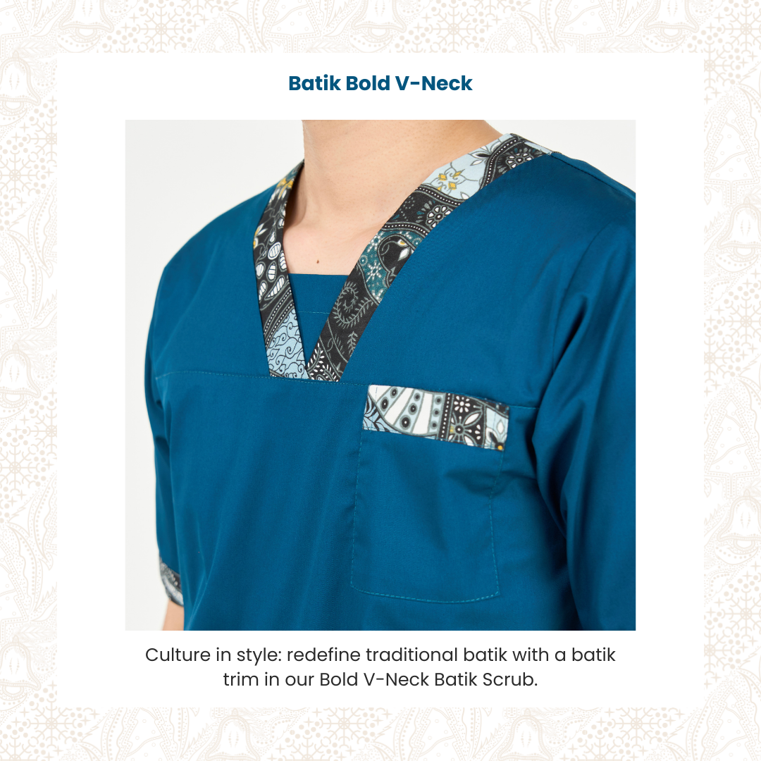 Batik Scrub Suit Comfy Cotton UNISEX - Set (Shirt + Pants) , Batik Spa ...