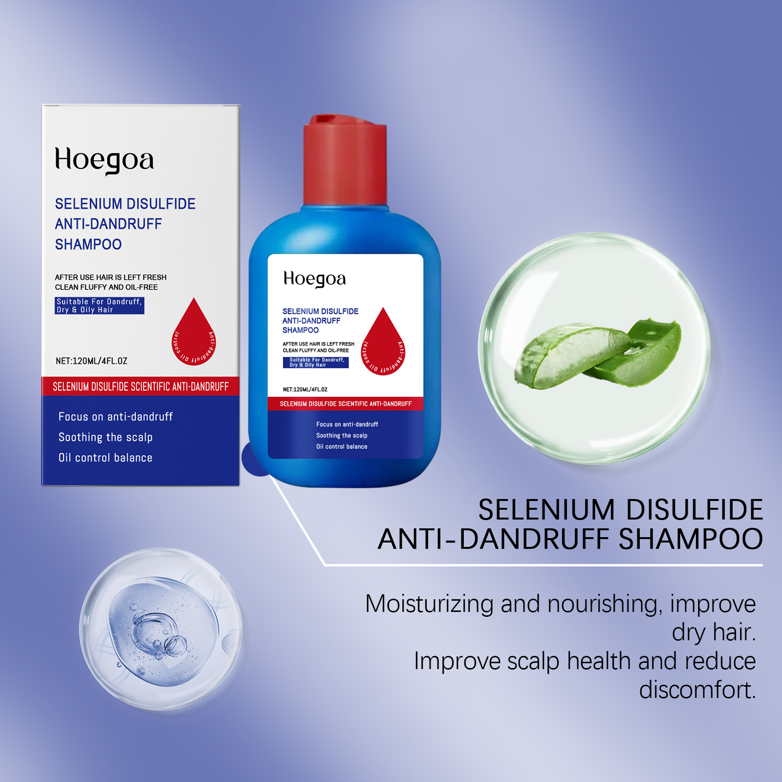 Selenium disulfide shampoo deep cleans the scalp soothes scalp itching ...