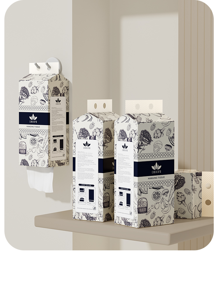 Dinomi [4 Packs] (Cute Hanging Tissue) 230 Pulls tisu cheerful popi ...