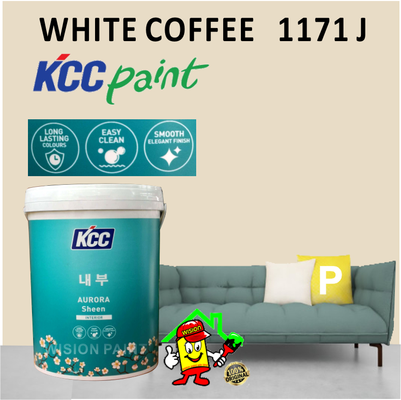 5 LITER / 5L KCC PAINT ( AURORA SHEEN ) INTERIOR WALL PAINT CAT DALAM ...