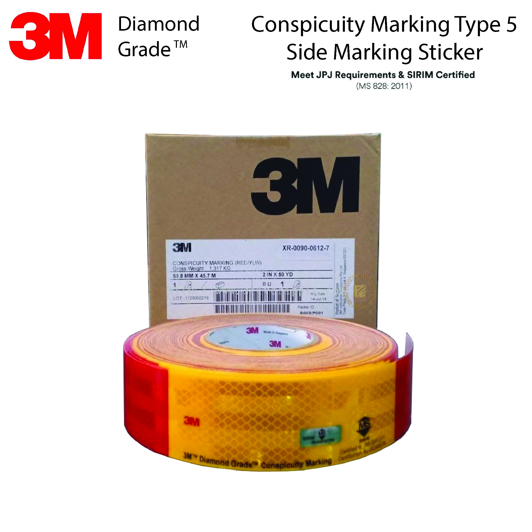 3M Diamond Grade Lorry Side Marking Reflective Sticker/Conspicuity ...